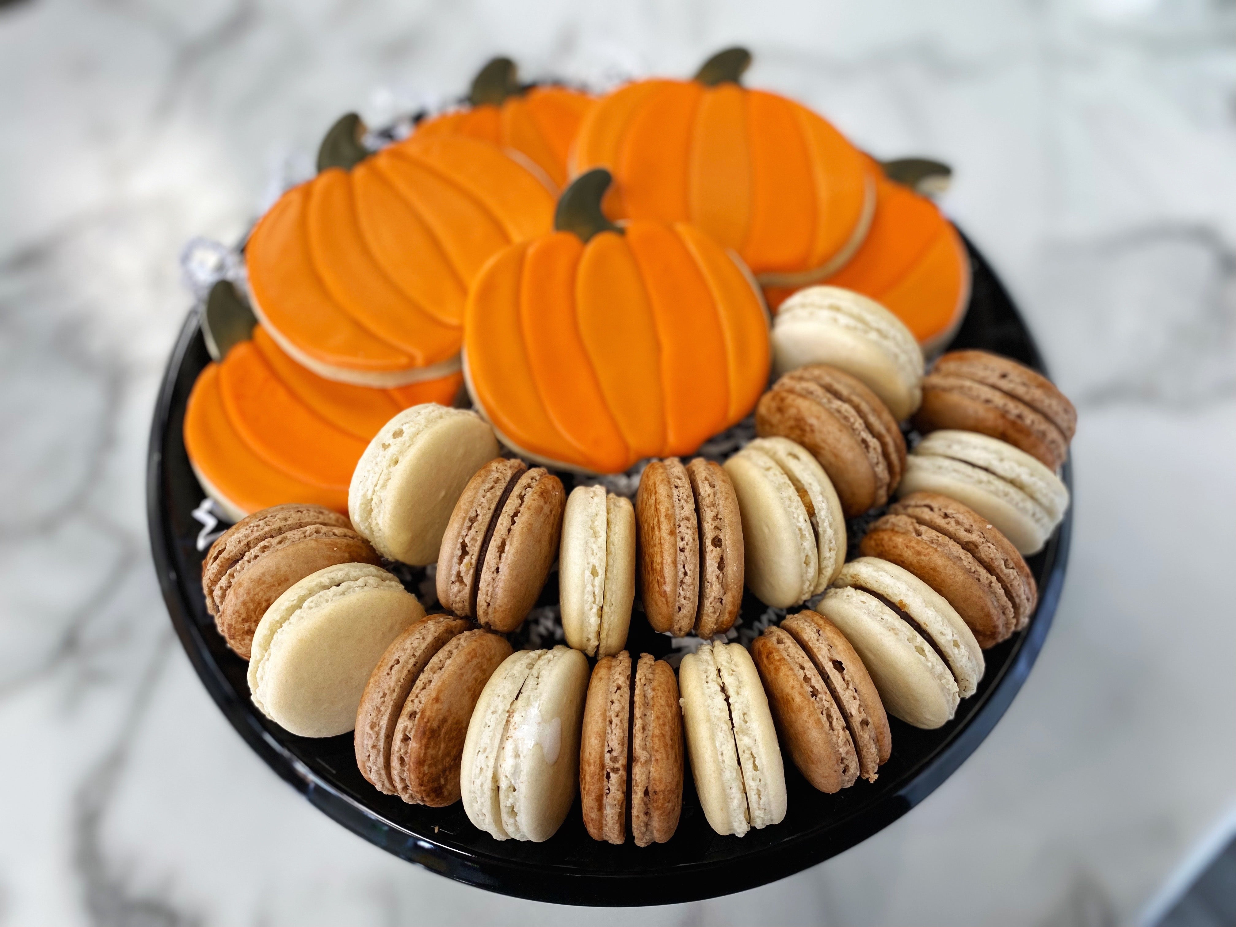 Pre-Order Only! Fall Cookie & Macaron Platter | Marble City Sweets