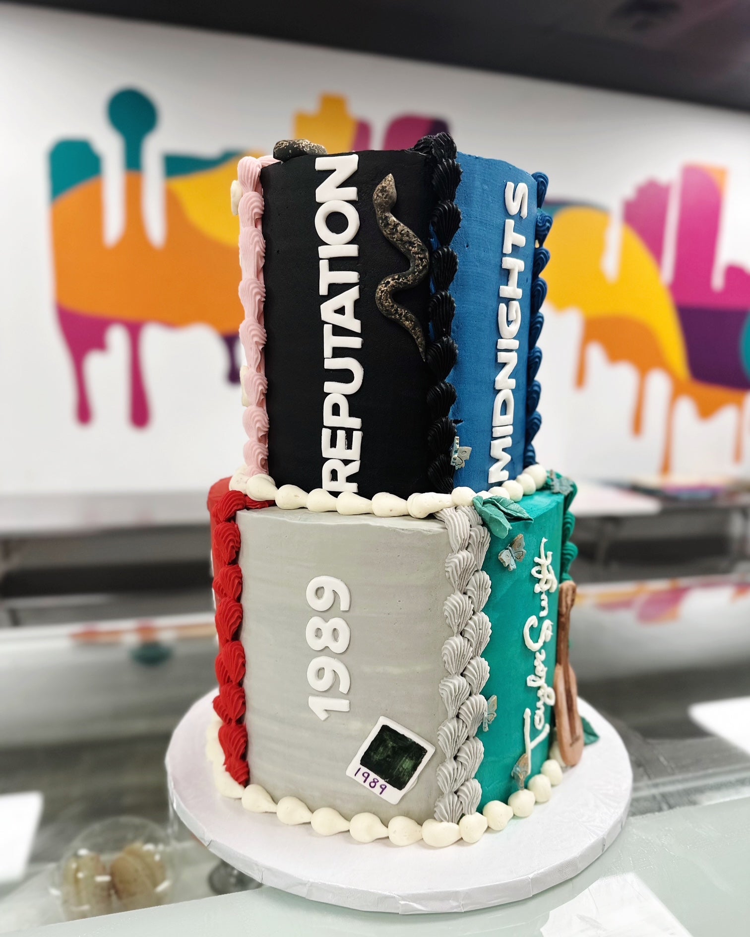 Pre-Order Only! Two-Tiered Eras Inspired Cake | Marble City Sweets